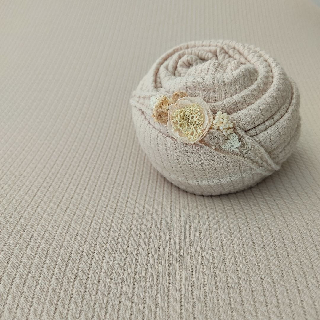 Beige Textured Fabric Backdrop & Wrap – Laura Collection Amaia Photo Props
